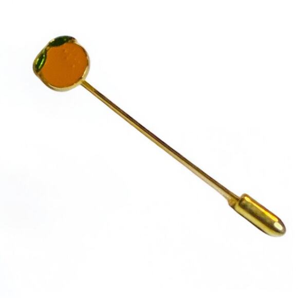 Unbranded | Jewelry | Vintage Orange Fruit Enameled Stick Pin Goldtone ...